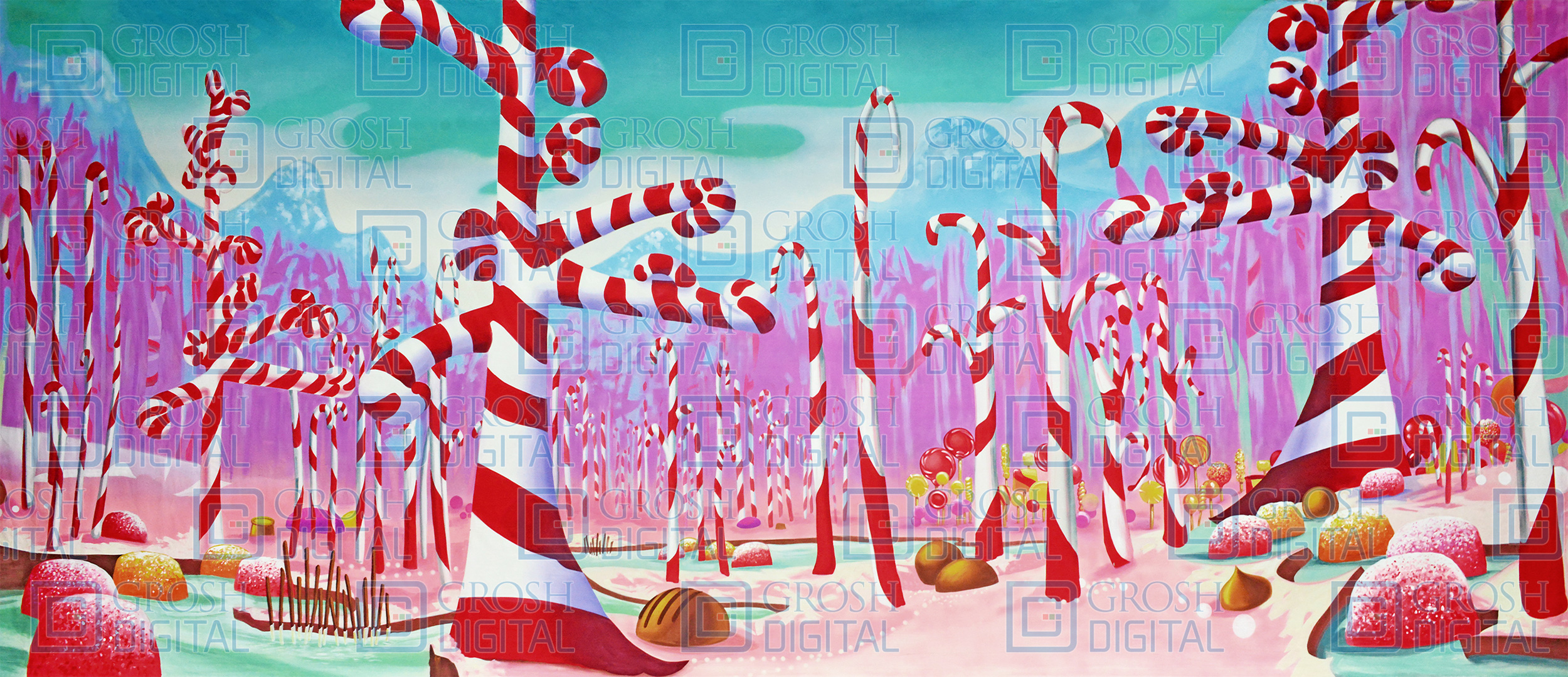 Candy Cane Forest Drawing at Christine Hibbler blog